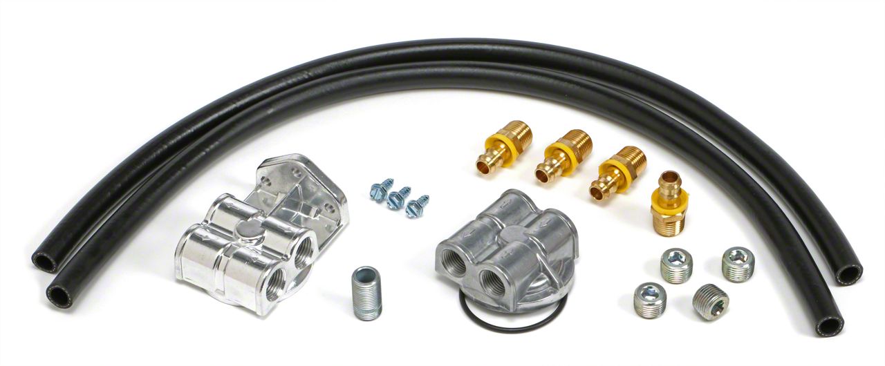 Jeep Cherokee Oil Filter Relocation Kit with 90-Degree Bypass and ...