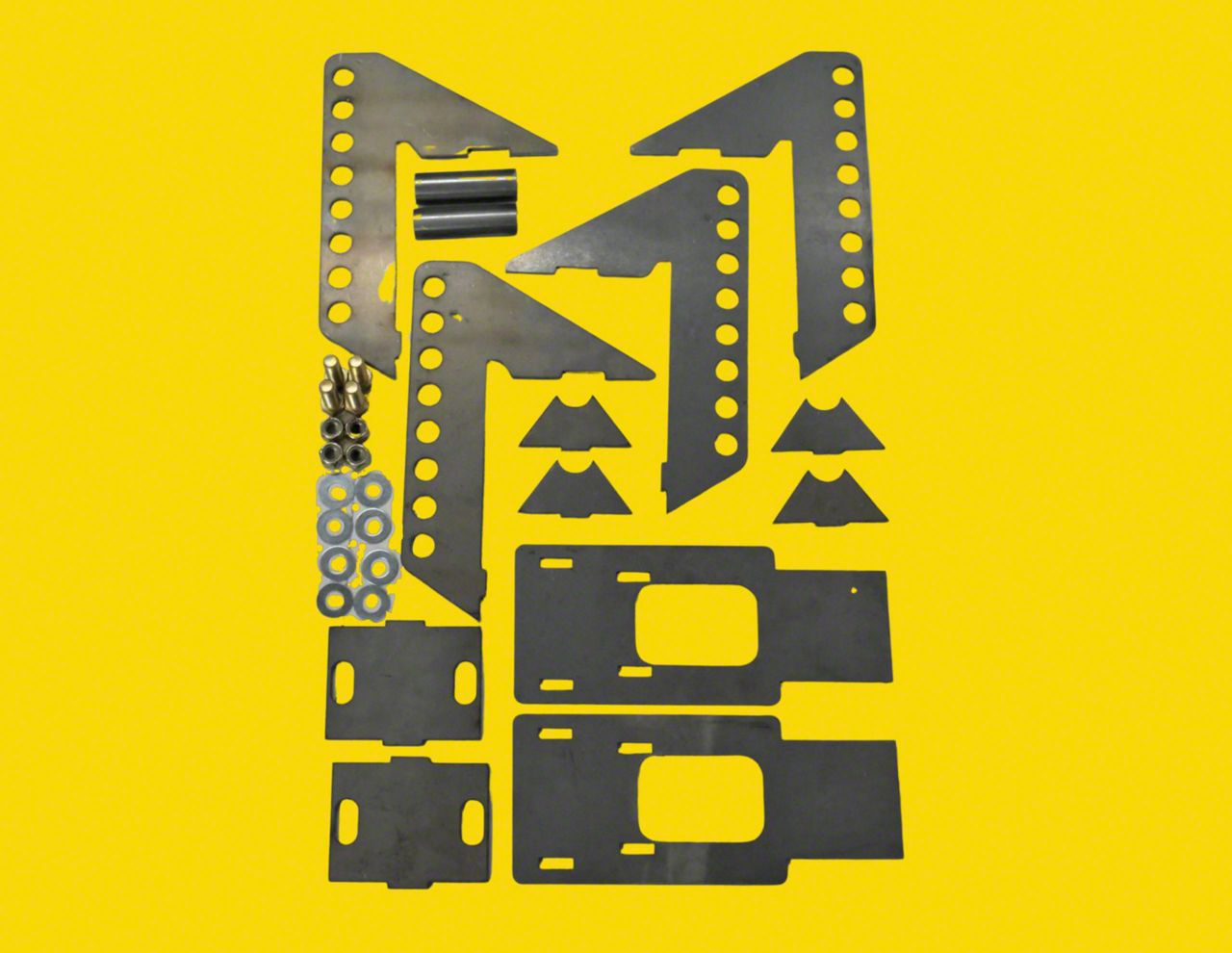 Jeep Cherokee Rear Shackle Relocation Kit; Bare Steel (84-01 Jeep ...