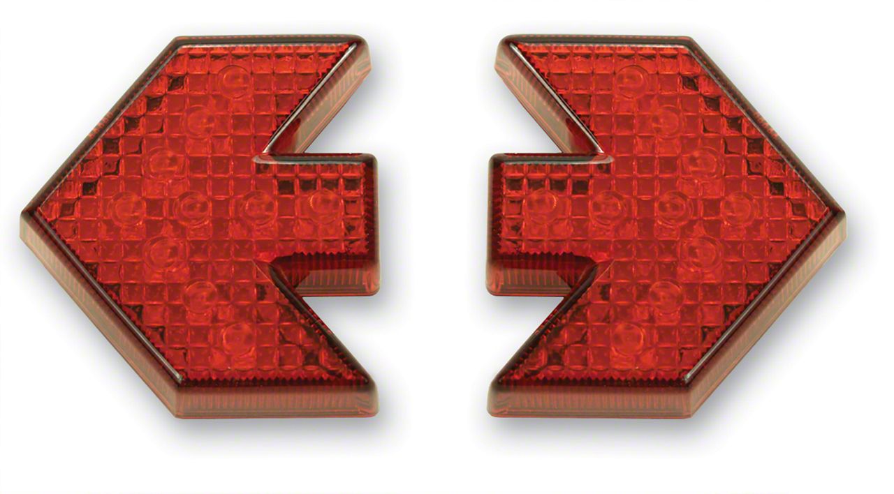 Jeep Gladiator 10-Diode LED Arrow-Shaped Lights; Red (Universal; Some ...