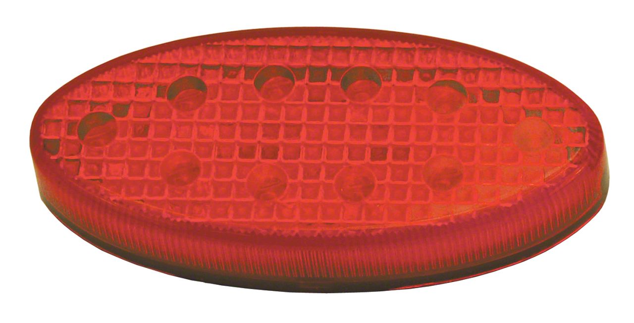 Jeep Gladiator 10-Diode LED Oval Lights; Red (Universal; Some ...