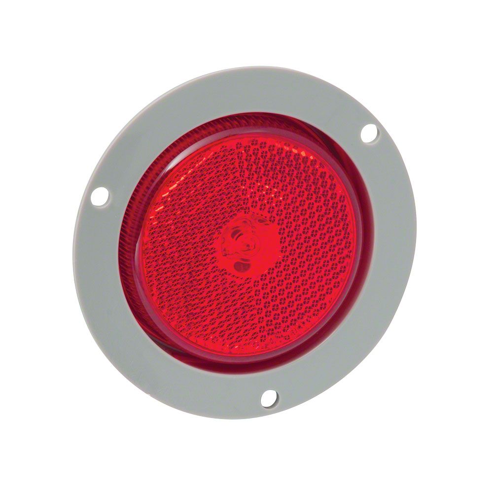 Jeep Gladiator 2.50-Inch Round LED Red Clearance Light with Mounting Flange