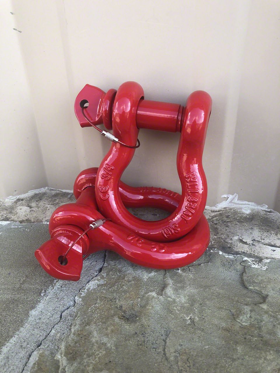 Jeep Gladiator 3/4-Inch D-Ring Shackles; Firecracker Red - Free Shipping