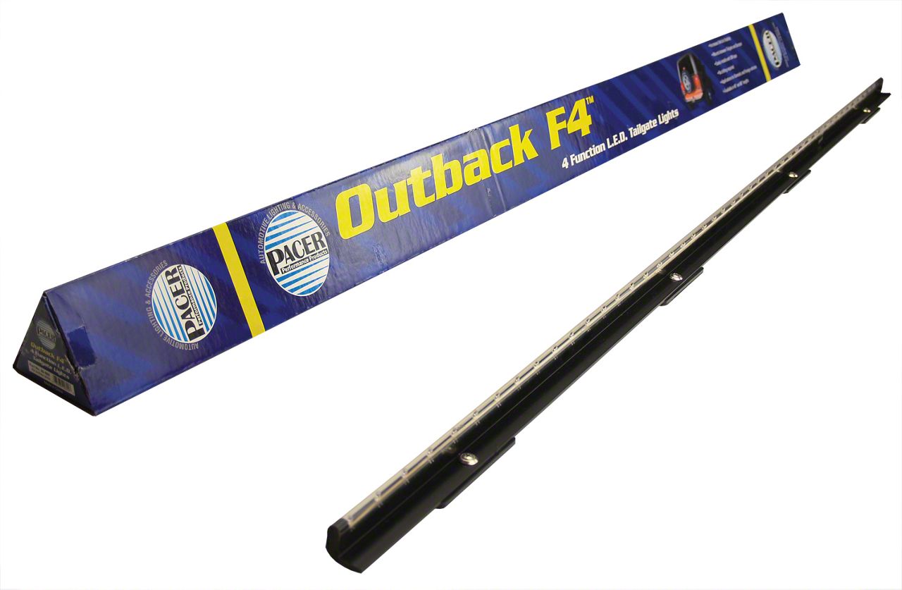 Jeep Gladiator 49-Inch Outback F4 4-Function LED Tailgate Bar; Red ...