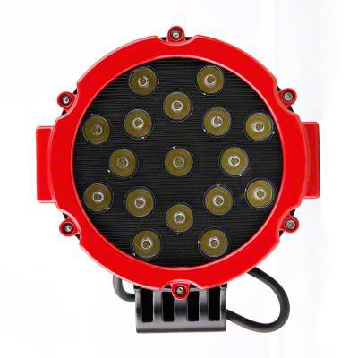 Jeep Gladiator 7-Inch Red Round LED Light; Spot/Flood Combo Beam ...