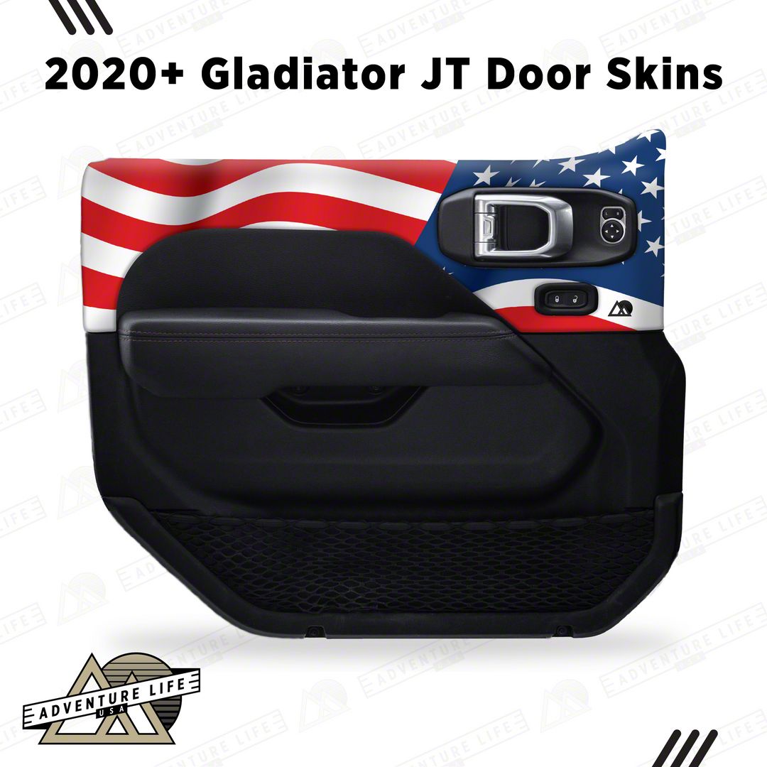 Jeep Gladiator American Flag Interior Door Skins; Rear; Matte (20-26 ...