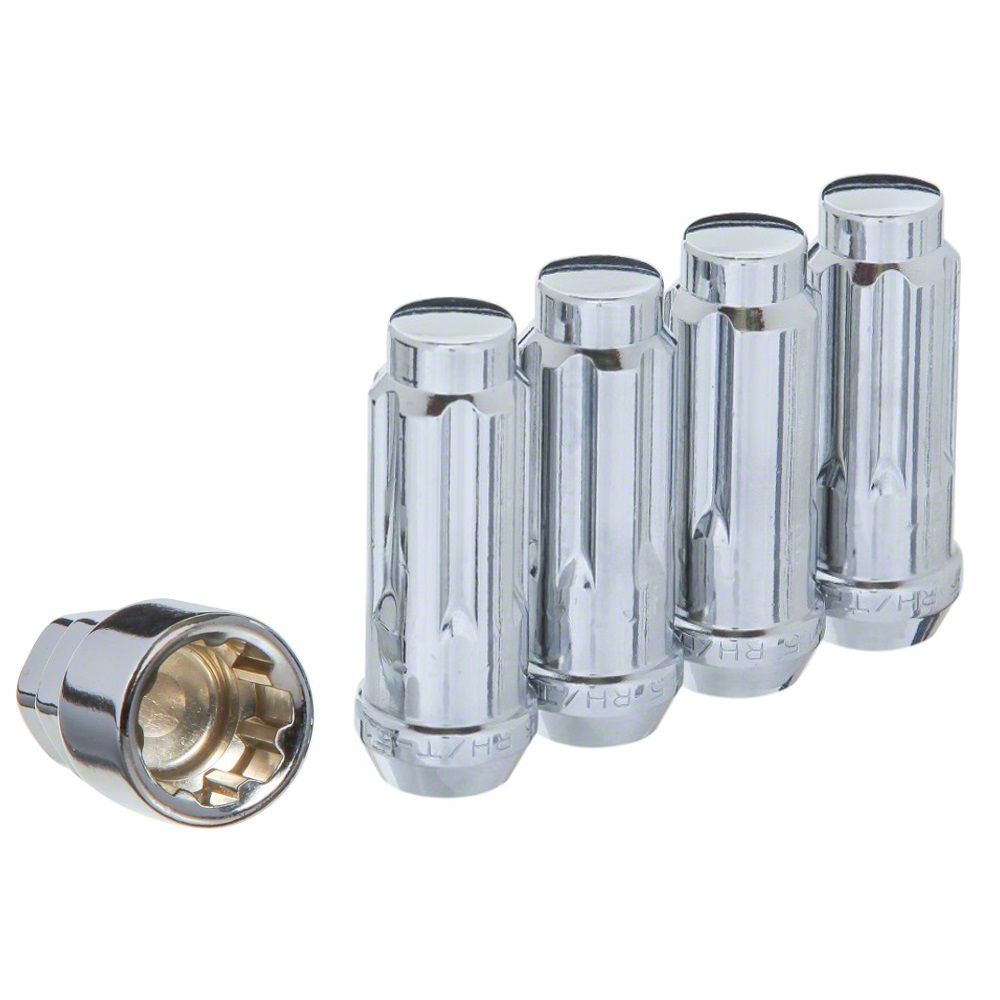 Jeep Gladiator Chrome XL Acorn Wheel Locks; M14x1.5; Set of 4 (20-25 ...