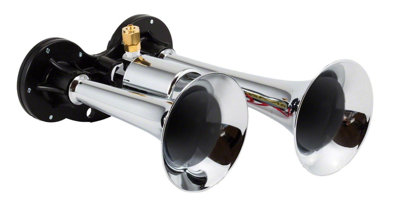 Kleinn Jeep Gladiator Compact Dual Air Horn System; Chrome; Zinc Alloy ...
