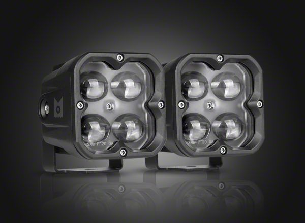 Jeep Gladiator Concept Series 3-Inch Cube LED Pod Lights; Fog Beam ...