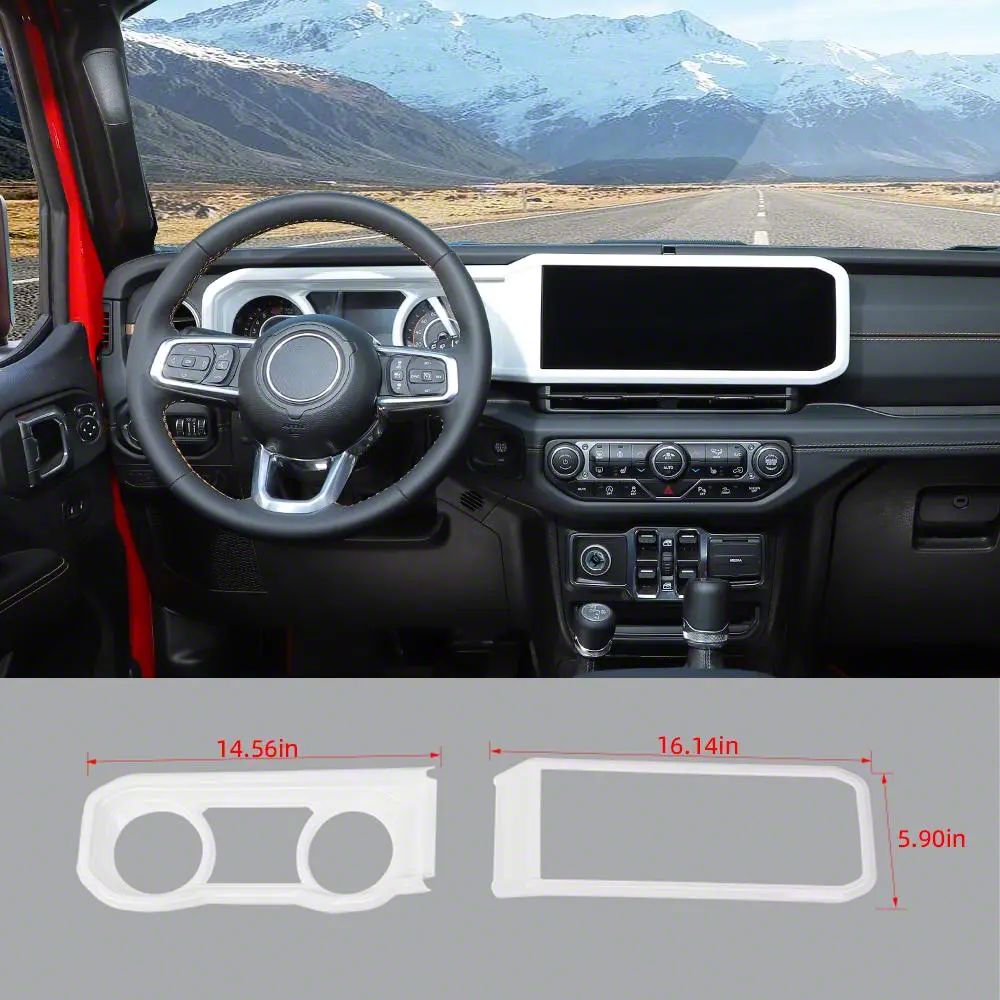 Jeep Gladiator Dashboard Navigation Panel Cover Kit; White (24-26 Jeep ...