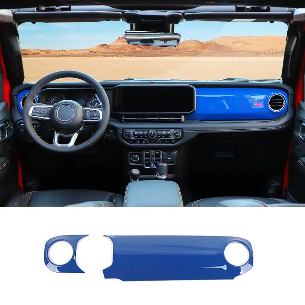 Jeep Gladiator Dashboard Trim Panel Covers; Blue (24-26 Jeep Gladiator ...