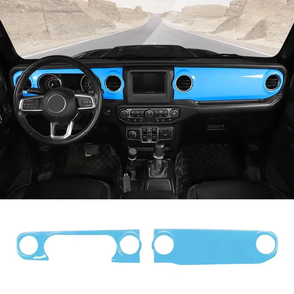 Jeep Gladiator Dashboard Trim Panel Covers; Light Blue (20-23 Jeep ...