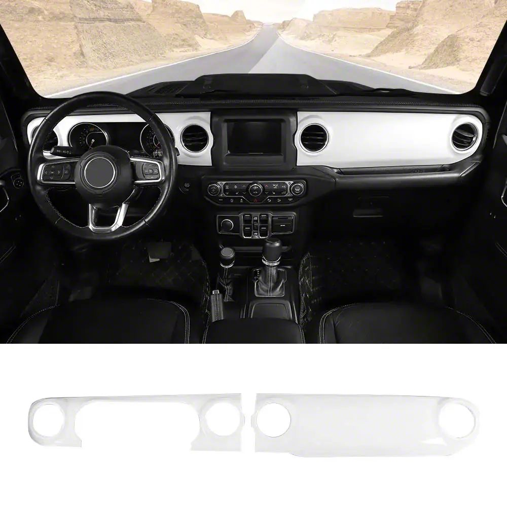 Jeep Gladiator Dashboard Trim Panel Covers; White (20-23 Jeep Gladiator ...