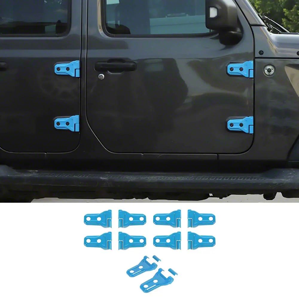 Jeep Gladiator Door and Hood Hinge Cover Kit; Light Blue (20-26 Jeep ...
