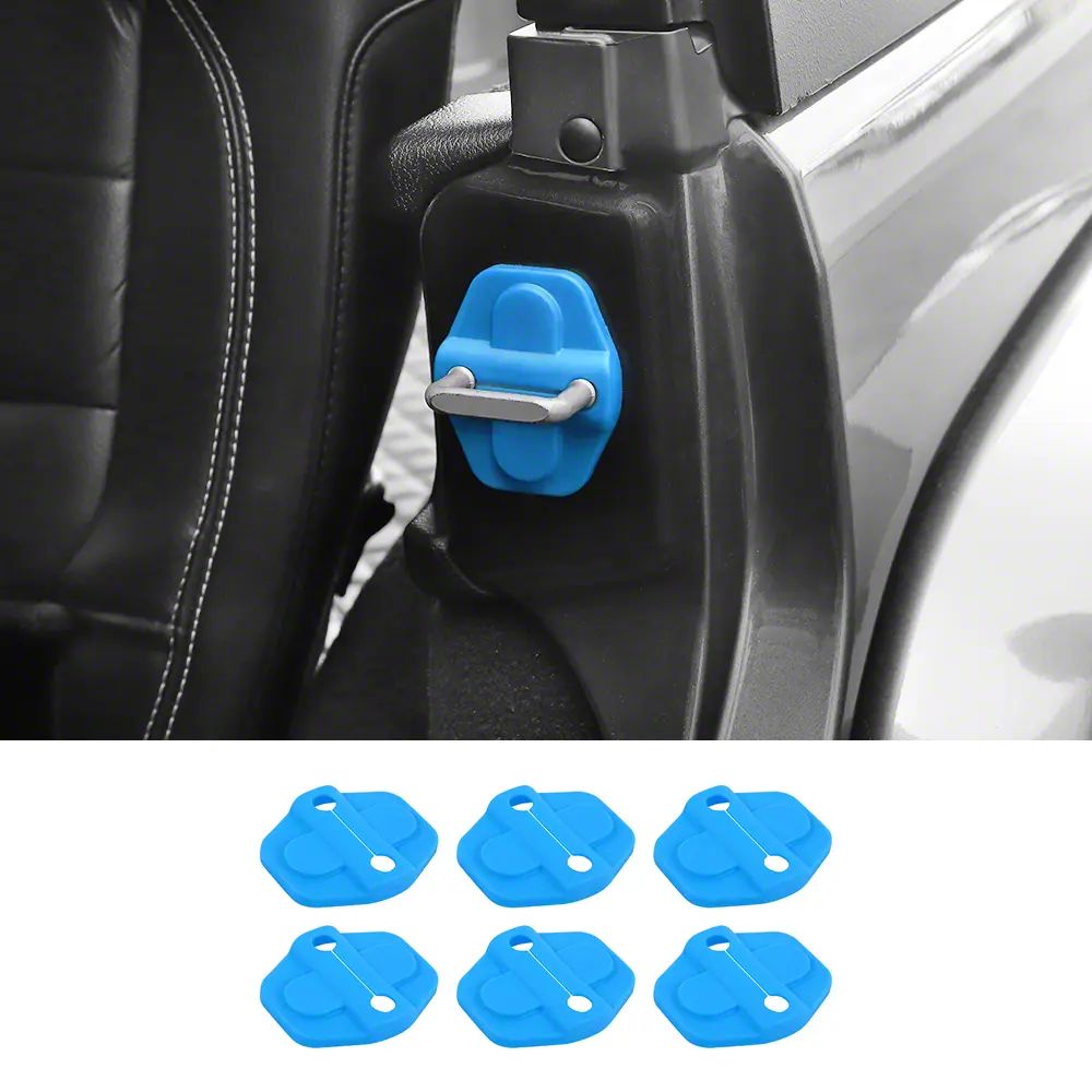 Jeep Gladiator Door Latch Covers; Light Blue (20-26 Jeep Gladiator JT ...
