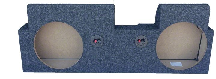Jeep Gladiator Dual 10-Inch Up Firing Subwoofer Box; Carpeted (20-25 ...