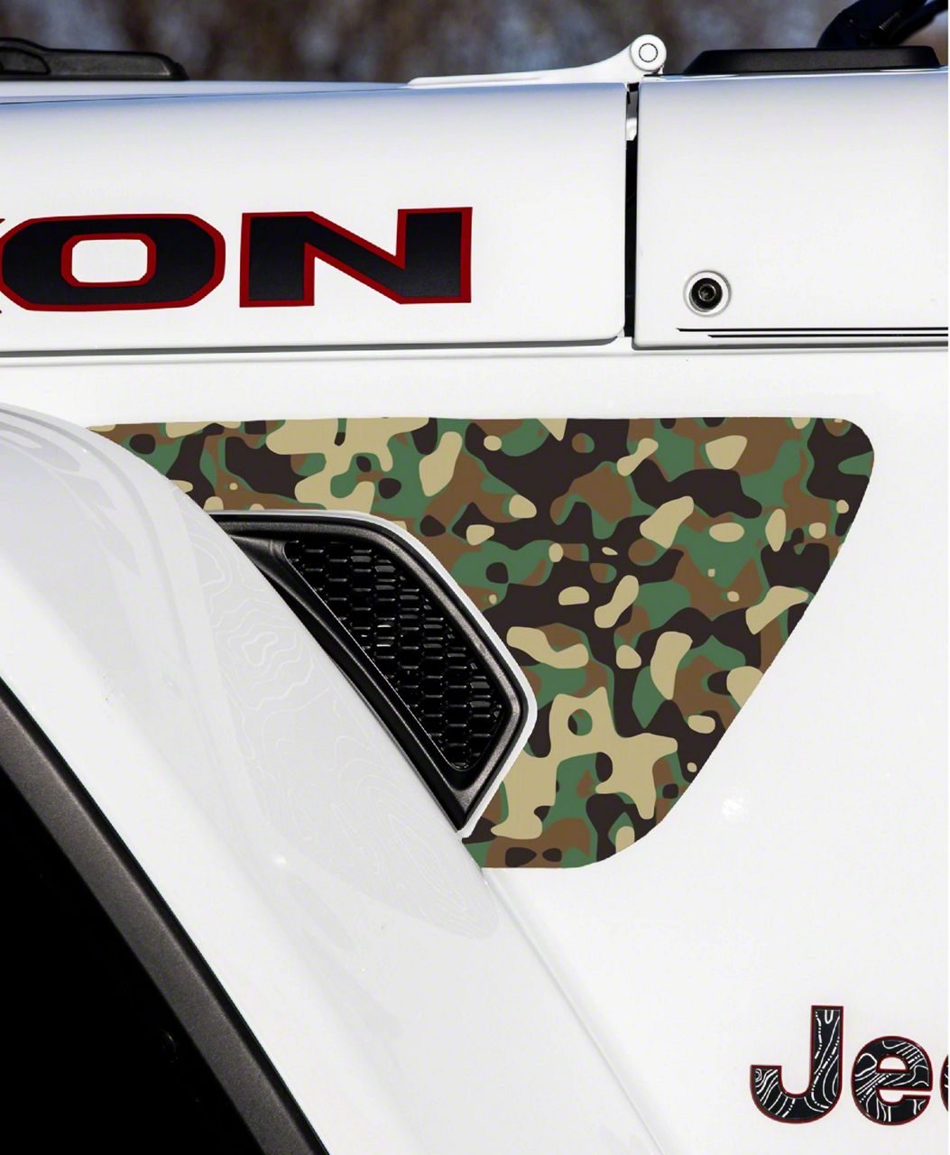 Jeep Gladiator Fender Vent Premium Wrap Decal; Brown and Green Camo (20 ...