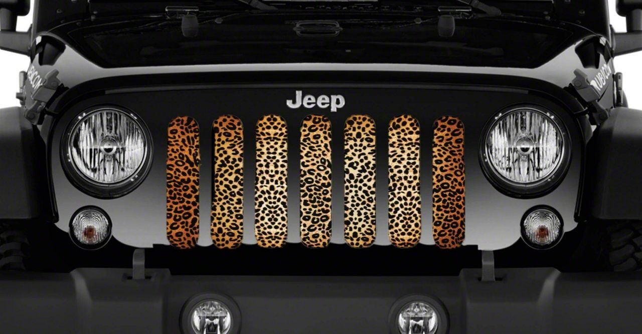Jeep Gladiator Grille Insert; Cheetah Print (20-23 Jeep Gladiator JT ...