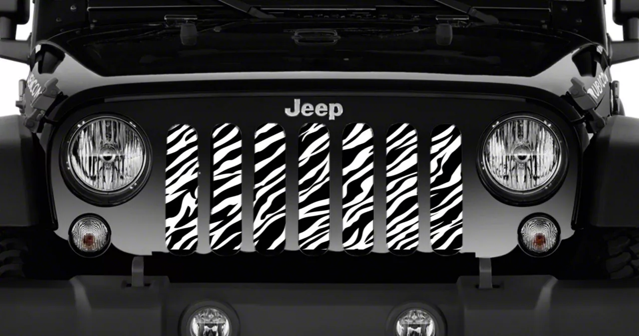 Jeep Gladiator Grille Insert; Zebra Print (20-23 Jeep Gladiator JT ...