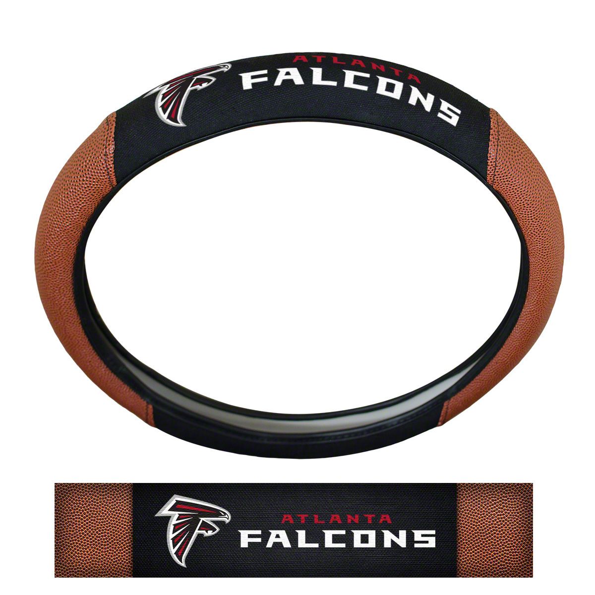 Jeep Gladiator Grip Steering Wheel Cover with Atlanta Falcons Logo; Tan ...