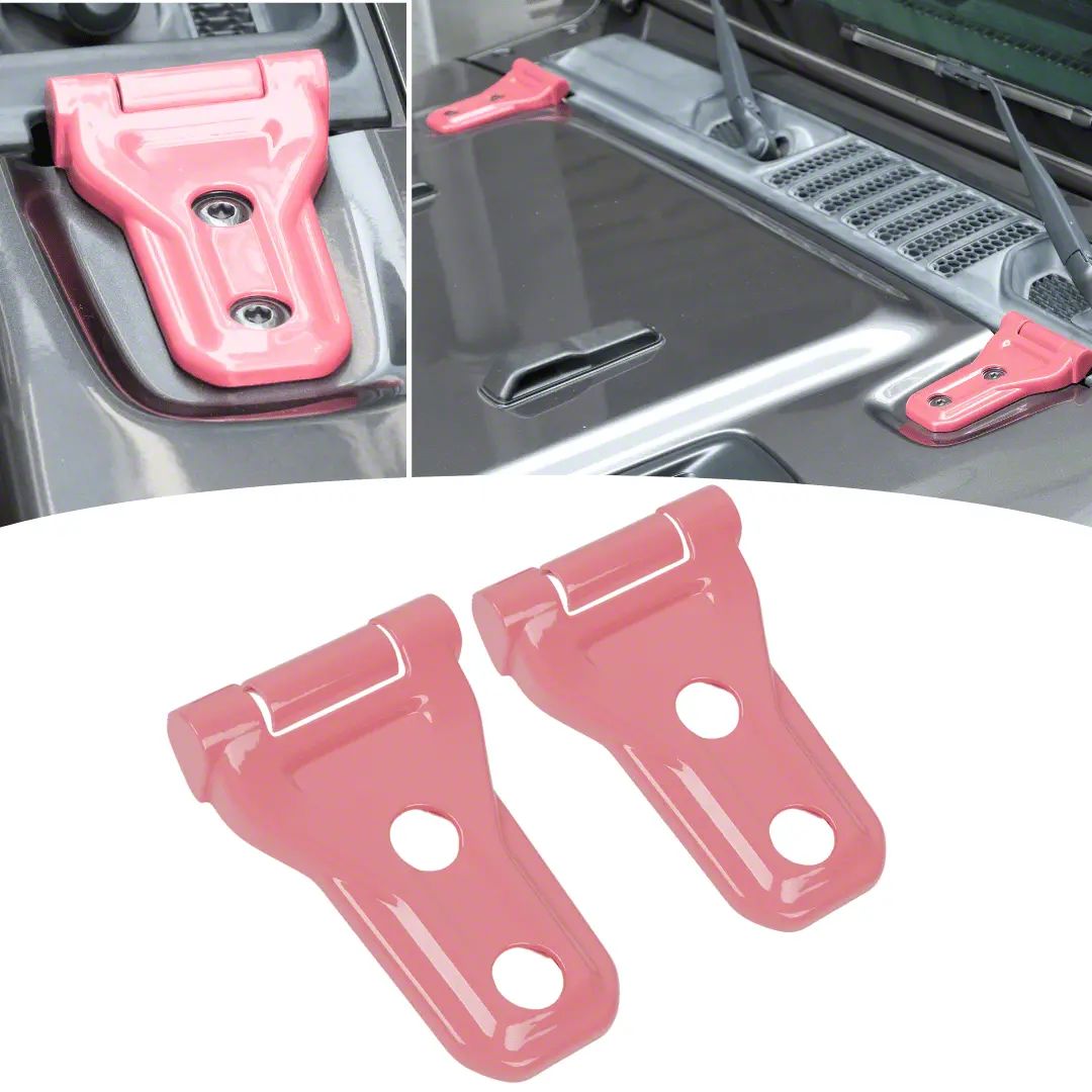 Jeep Gladiator Hood Hinge Covers; Pink (20-26 Jeep Gladiator JT ...