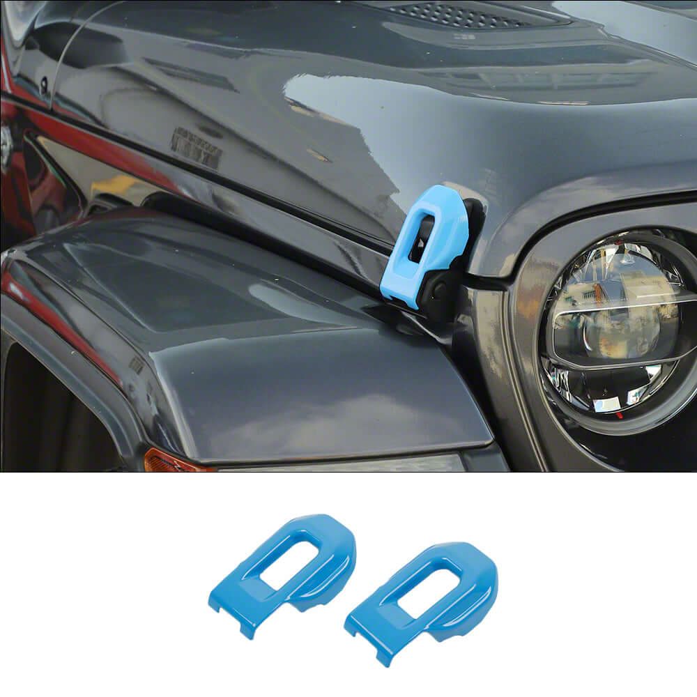 Jeep Gladiator Hood Latch Trim Cover; Light Blue (20-26 Jeep Gladiator ...