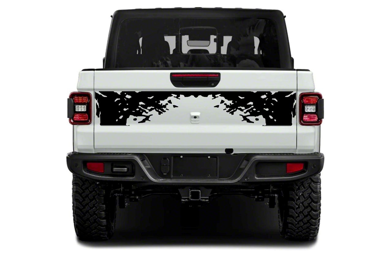 Jeep Gladiator Mud Splash Tailgate Decals; Gloss Black (20-25 Jeep ...