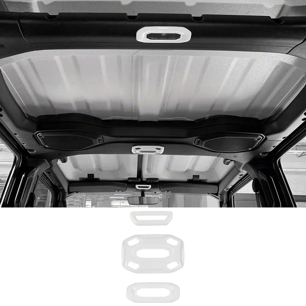 Jeep Gladiator Overhead Light Trim Covers; White (20-23 Jeep Gladiator ...
