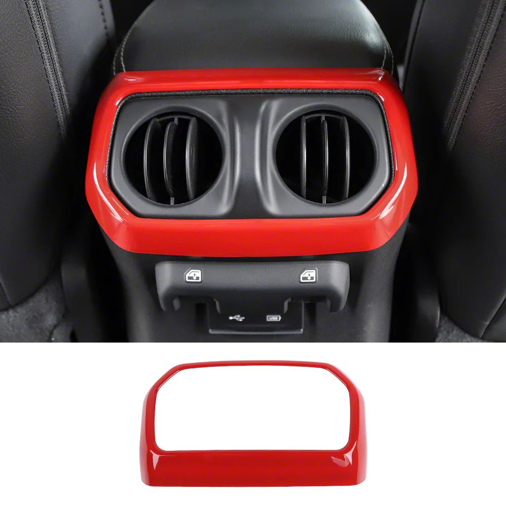 Jeep Gladiator Rear Air Vent Trim Frame; Red (20-26 Jeep Gladiator JT ...