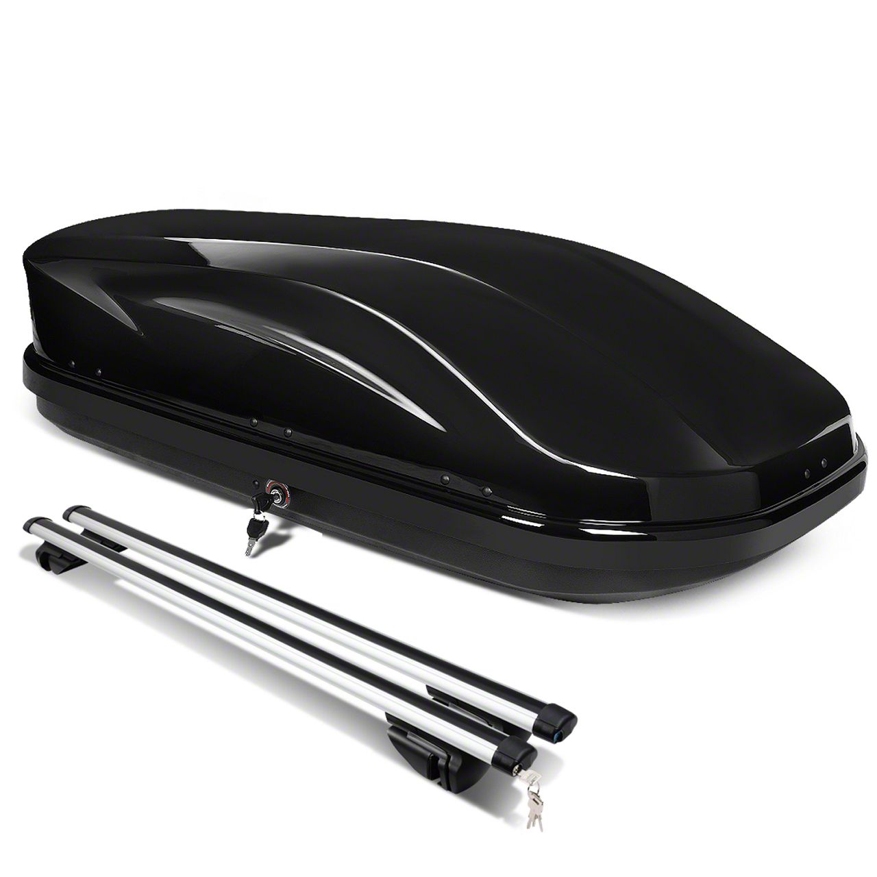 Jeep Gladiator Roof Rack Cargo Box with Cross Rails; 47-Inch Wide ...