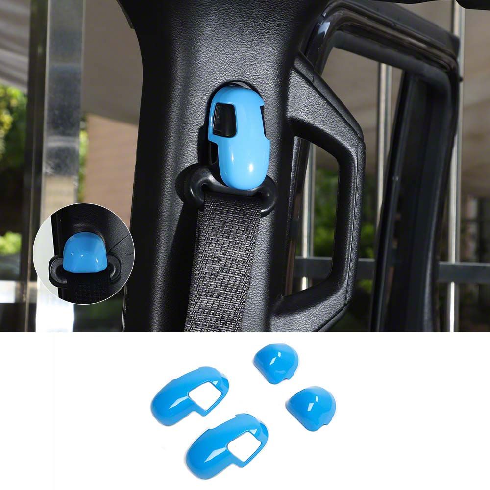 Jeep Gladiator Seat Belt Buckle Trim; Light Blue (20-26 Jeep Gladiator ...