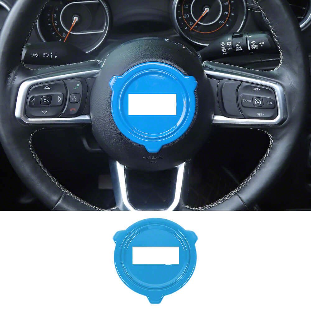 Jeep Gladiator Steering Wheel Center Trim Cover; Light Blue (20-26 Jeep ...