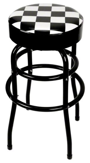 Jeep Gladiator Swivel Checkered Top Bar Stool - Free Shipping