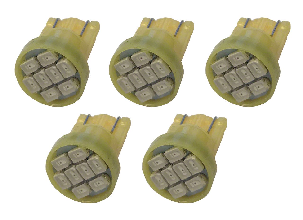 Jeep Gladiator T-10 LED 5 Bulb Kit; Amber (Universal; Some Adaptation ...