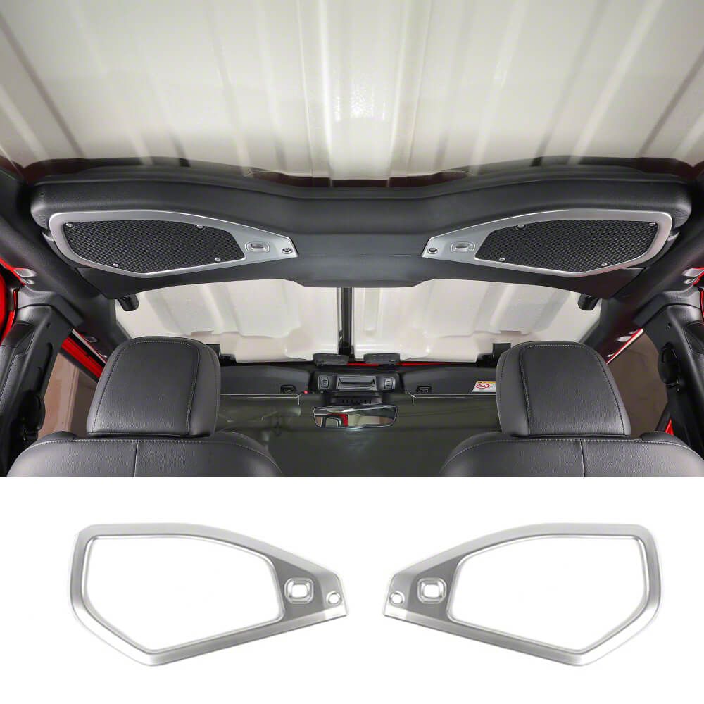 Jeep Gladiator Top Roof Speaker Trim Rings; Silver (24-26 Jeep ...