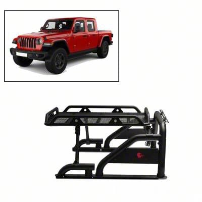 Jeep Gladiator Warrior Roll Bar; Black (20-25 Jeep Gladiator JT) - Free ...