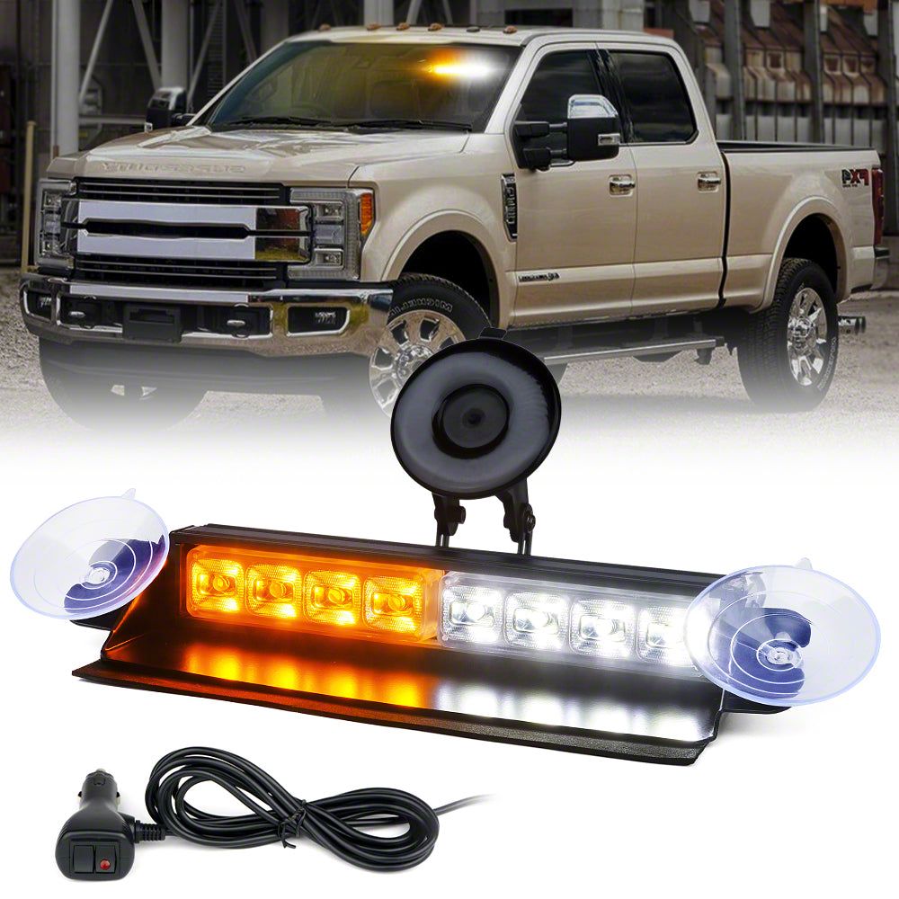Jeep Gladiator Windshield Strobe Light with Suction Cups; White and ...