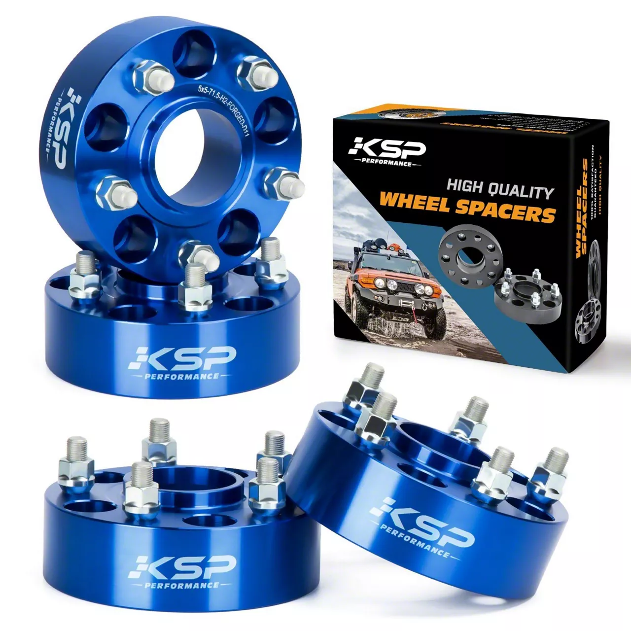 Jeep Grand Cherokee 2-Inch Hubcentric Forged Wheel Spacers; Blue (99-10 ...