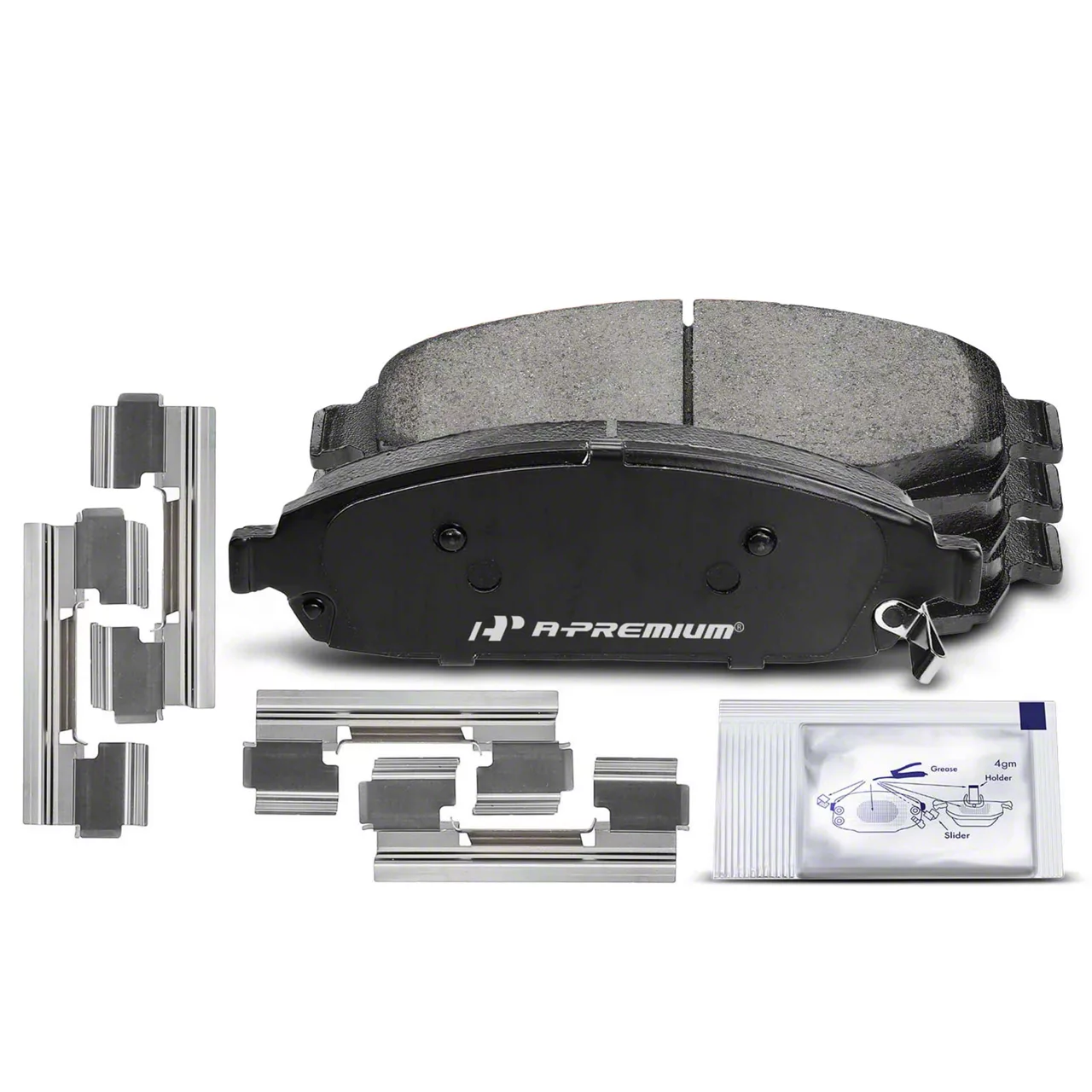 Jeep Grand Cherokee Ceramic Brake Pads with Pad Wear Sensor; Front Pair ...