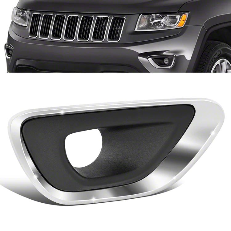 Jeep Grand Cherokee Fog Light Bezel; Passenger Side (14-16 Jeep Grand ...