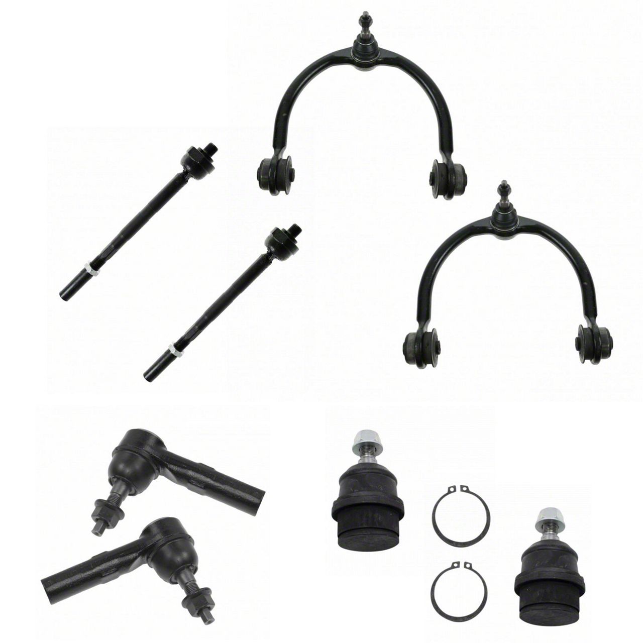 Jeep Grand Cherokee Front Upper Control Arms with Ball Joints, Sway Bar Links and Outer Tie Rods ...
