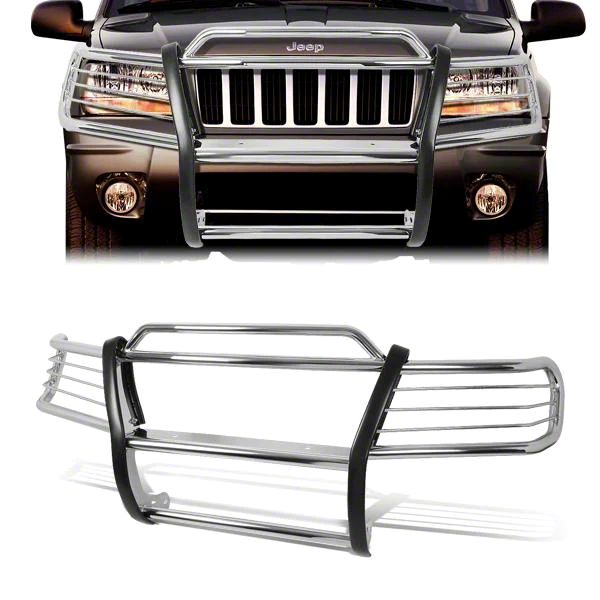 Jeep Grand Cherokee Grille Guard; Chrome (99-04 Jeep Grand Cherokee WJ ...