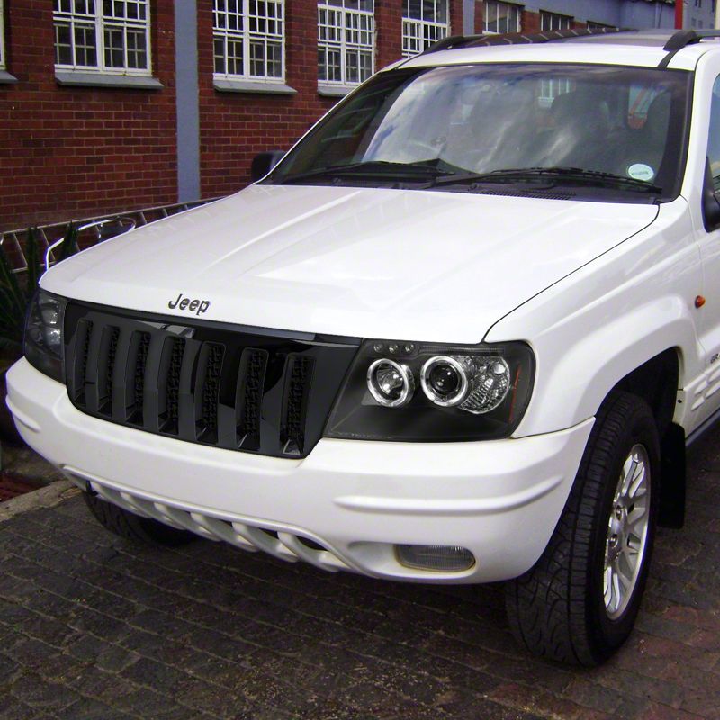 Jeep Grand Cherokee H2 Vertical Style Upper Replacement Grille; Gloss ...