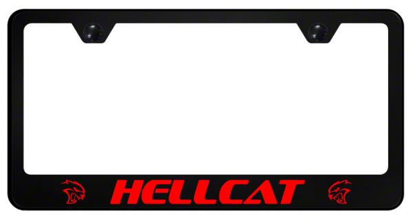 Jeep Grand Cherokee Hellcat License Plate Frame; Red (Universal; Some ...
