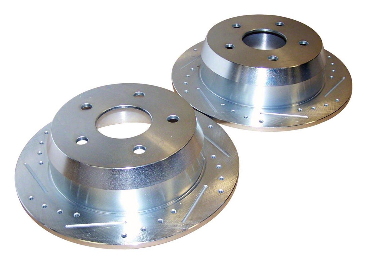 Jeep Grand Cherokee High Performance Drilled and Slotted Rotors; Rear ...