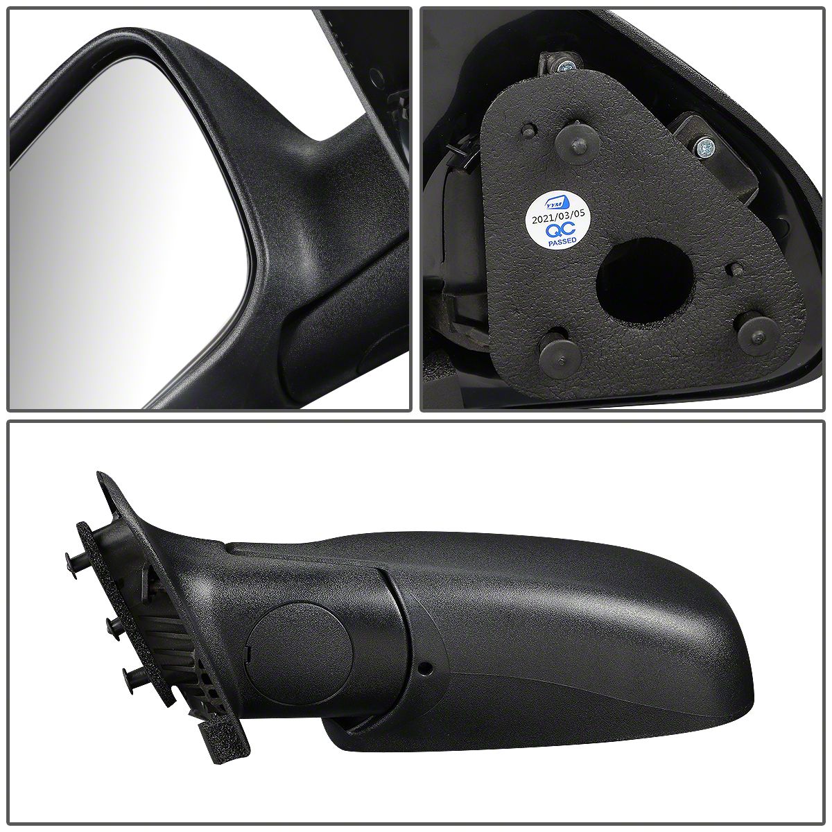 Jeep Grand Cherokee OE Style Manual Side Mirror; Textured Black; Driver ...