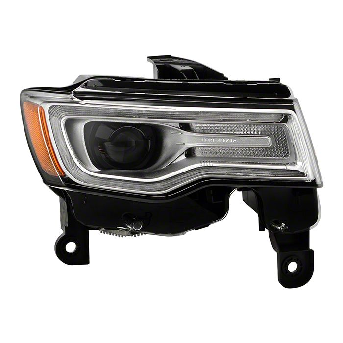 Jeep Grand Cherokee OEM Style Headlight; Black Housing; Clear Lens ...