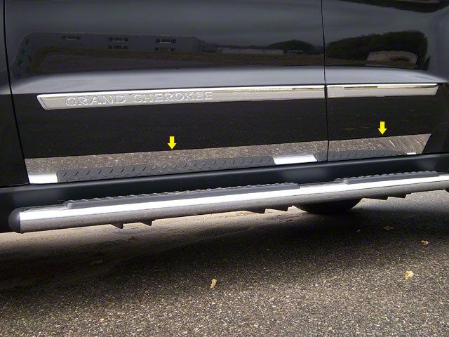 Jeep Grand Cherokee Rocker Panel Trim; Lower Kit; Stainless Steel (11 ...
