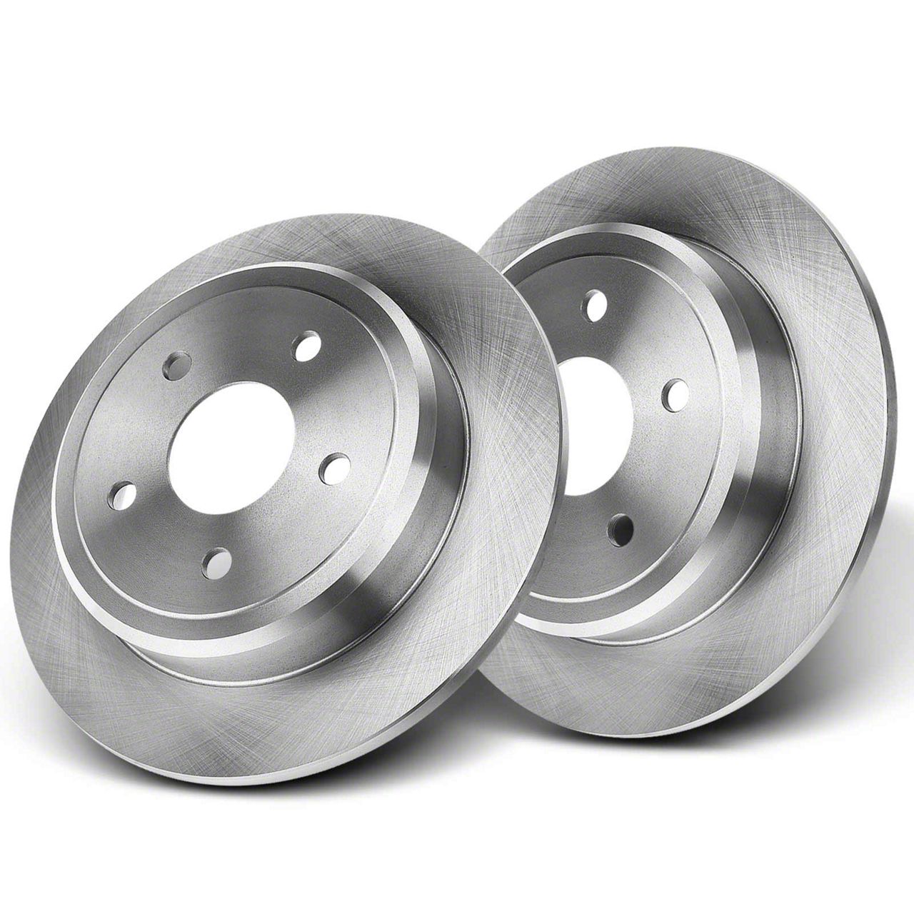 Jeep Grand Cherokee Solid Rotors; Rear Pair (05-10 Jeep Grand Cherokee ...