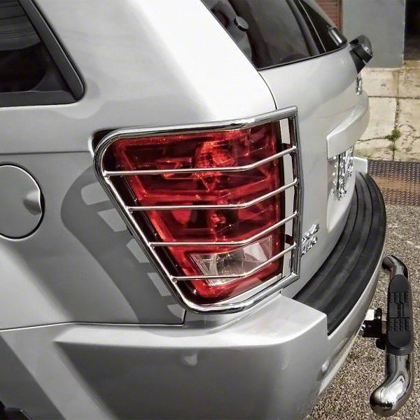 Jeep Grand Cherokee Tail Light Guards; Stainless Steel (05-10 Jeep ...