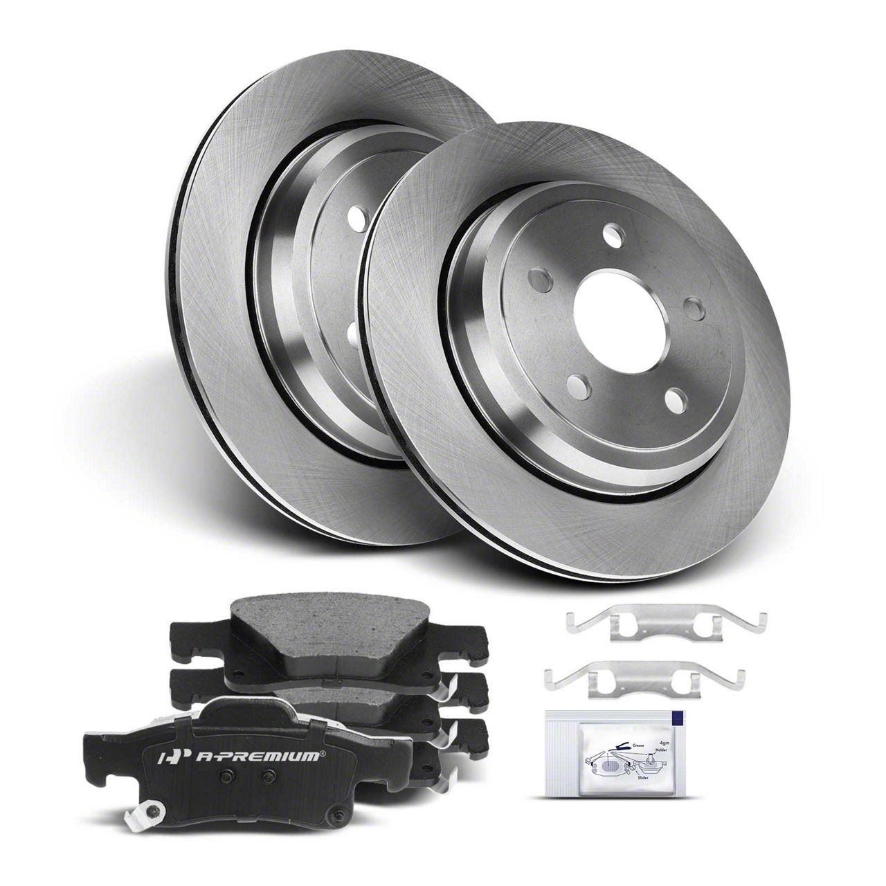 Jeep Grand Cherokee Vented Brake Rotor and Pad Kit; Rear (11-17 Jeep ...